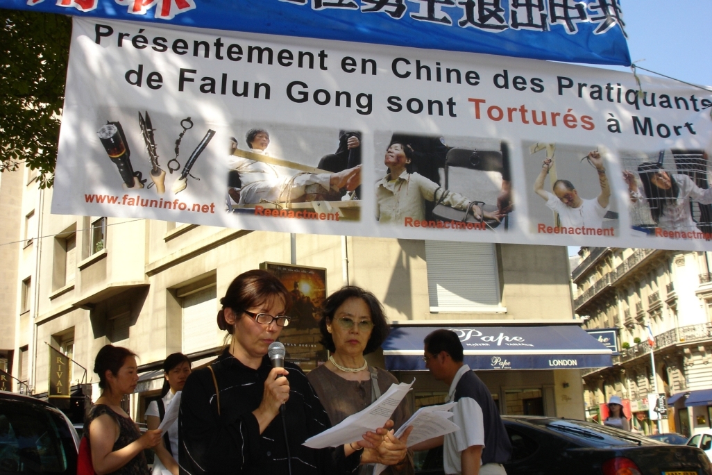 France: Protesting at the Chinese Embassy Against the Brutal Killing of ...